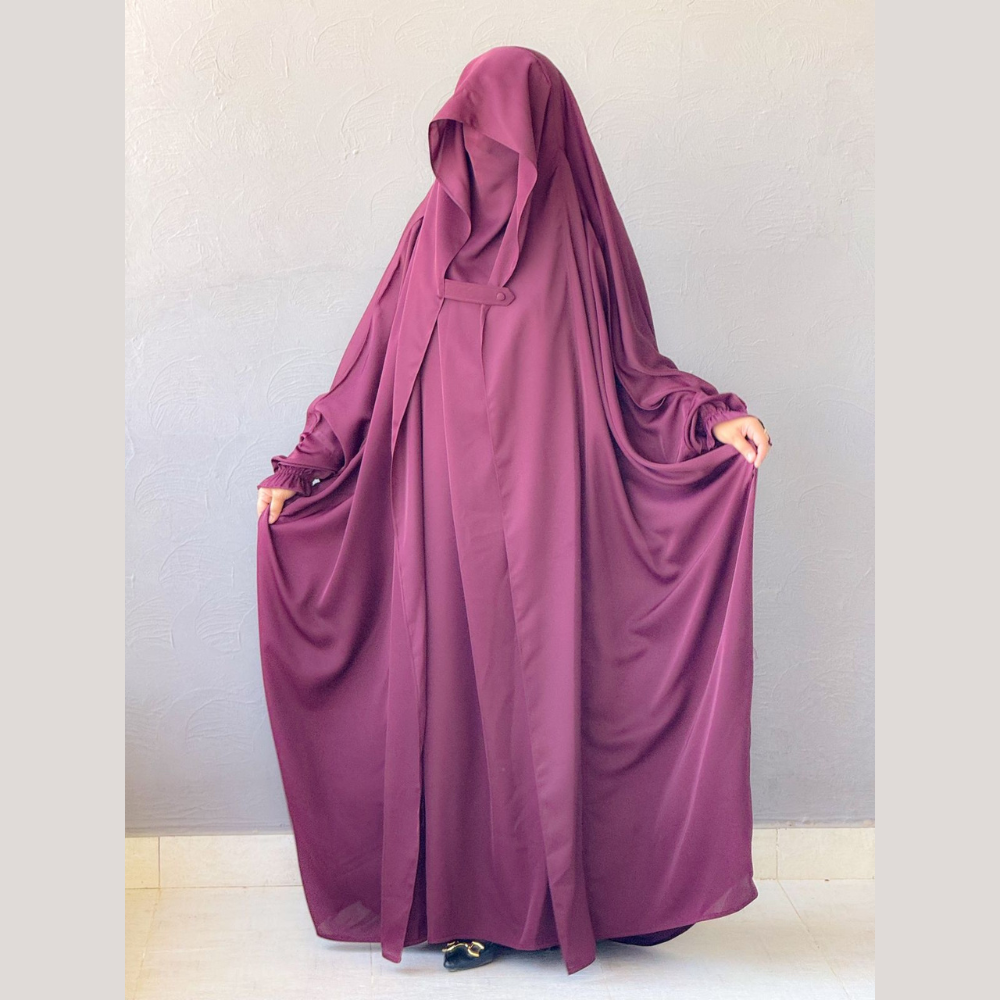 Saudi or Irani Jilbab Full Length Wine and Noise Pc Firdous Fabric ...