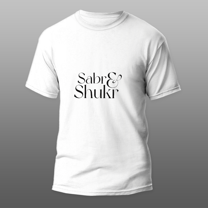 Buy Islamic T-shirt 'Sabr & Shukr' Self Design Round Neck Half Sleeves ...